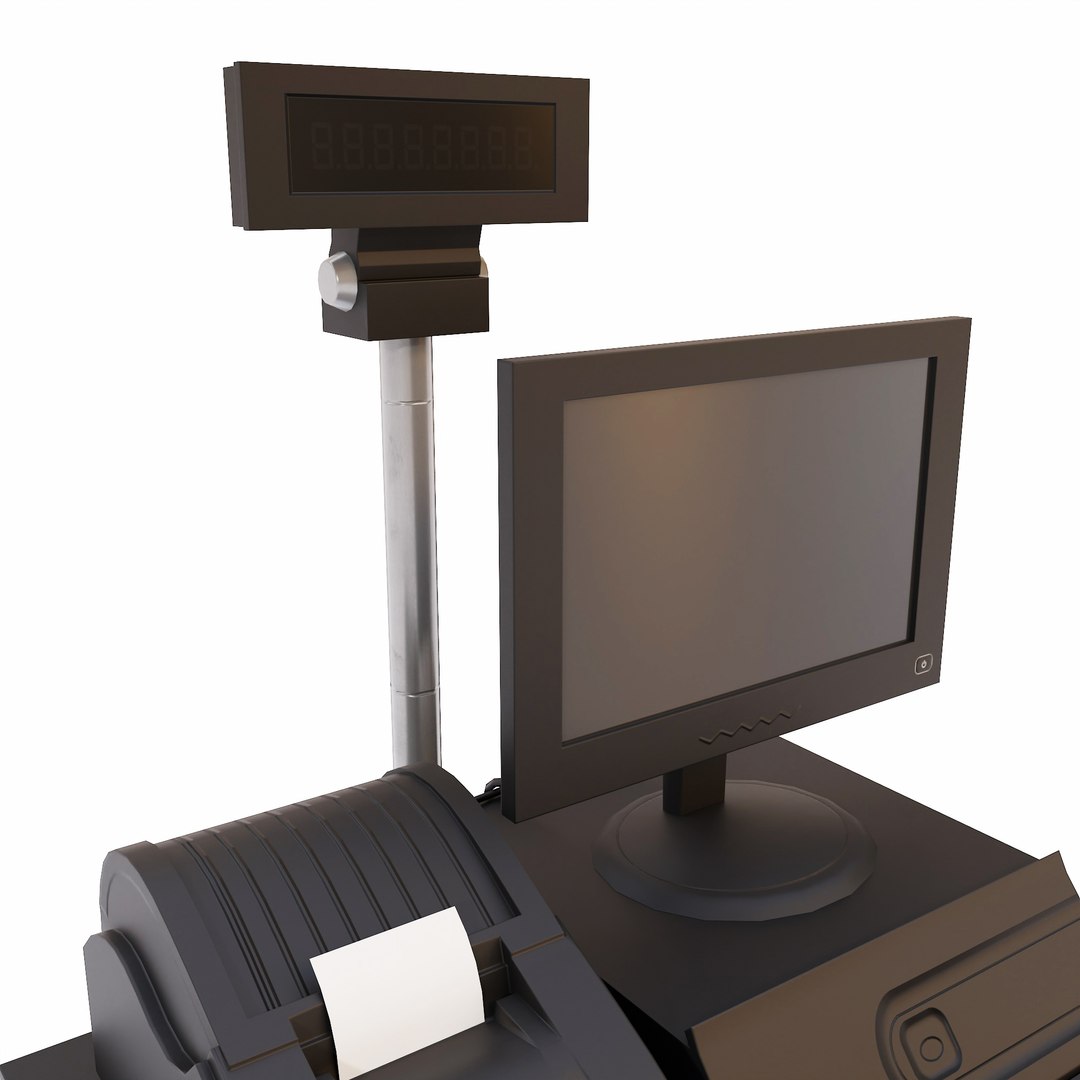 3D Cash Counter Billing Machine 3d Model - TurboSquid 2410600