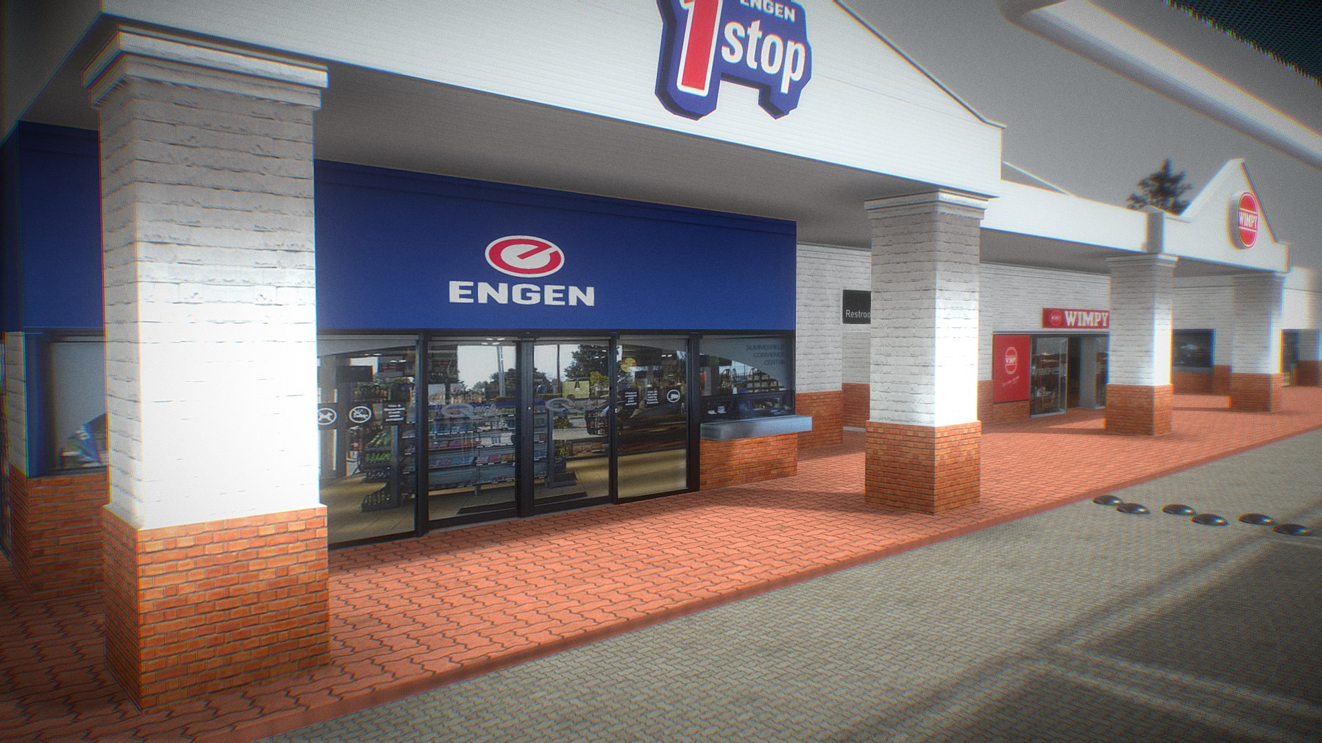 Engen 1 Stop South African Petrol Gas Station Model - TurboSquid 2233130