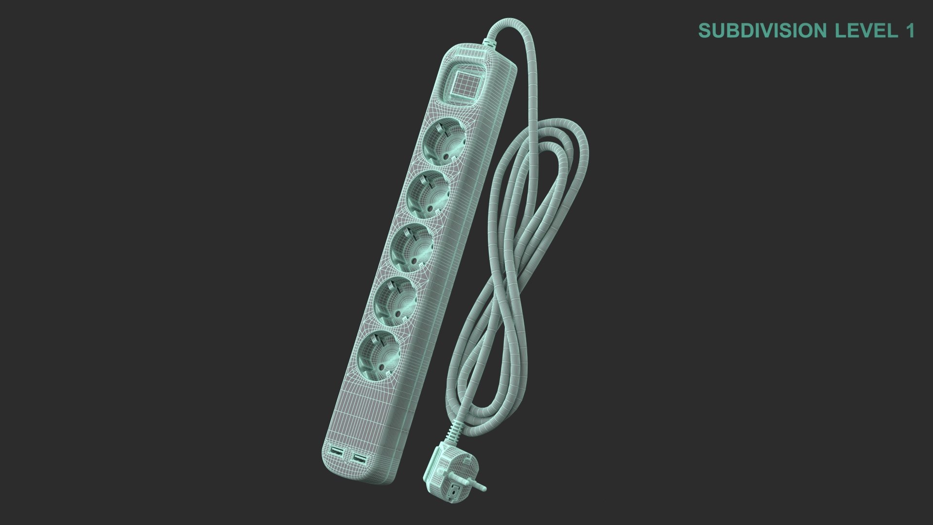 Power Strip 3D Model - TurboSquid 2145725