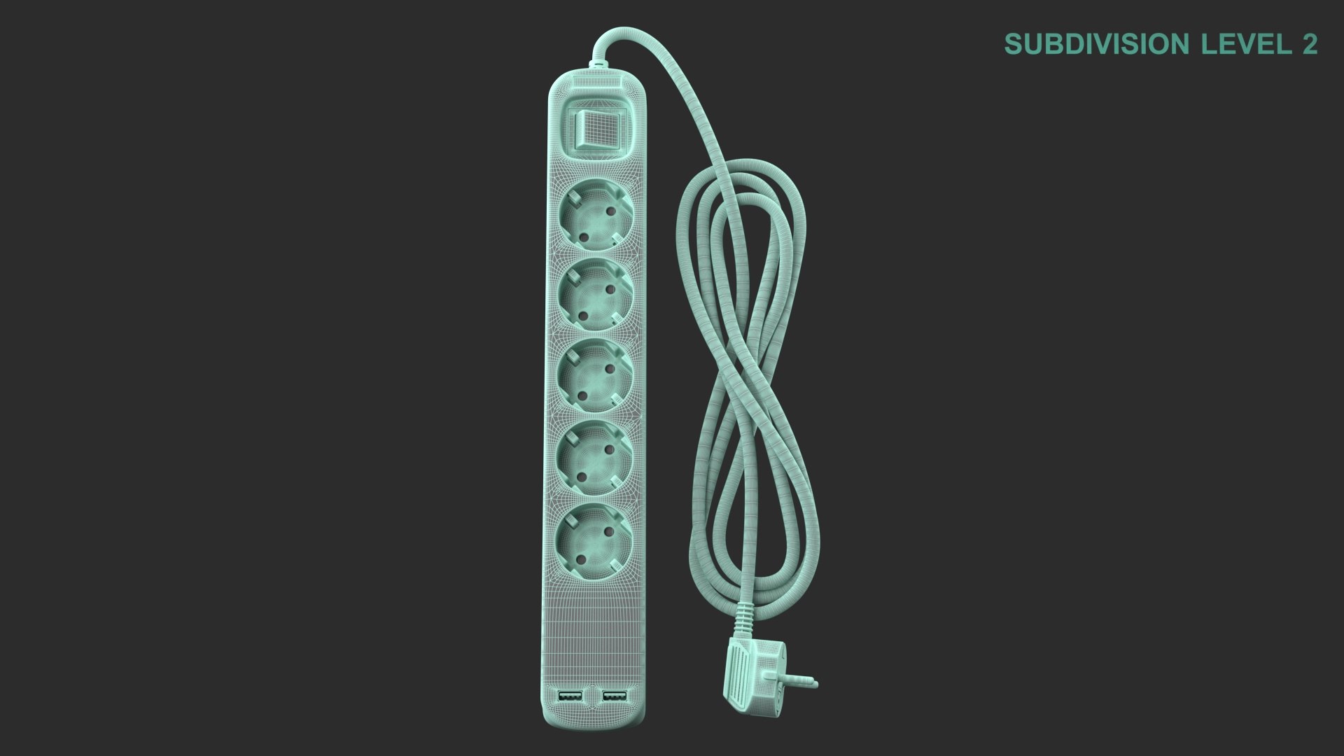 Power Strip 3D Model - TurboSquid 2145725