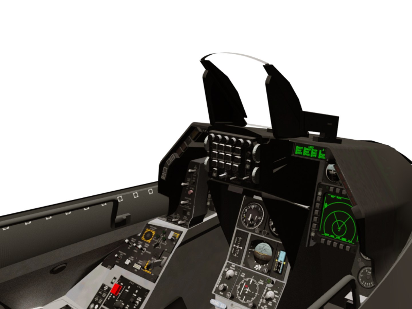 F-16c Cockpit F-16 3d Obj