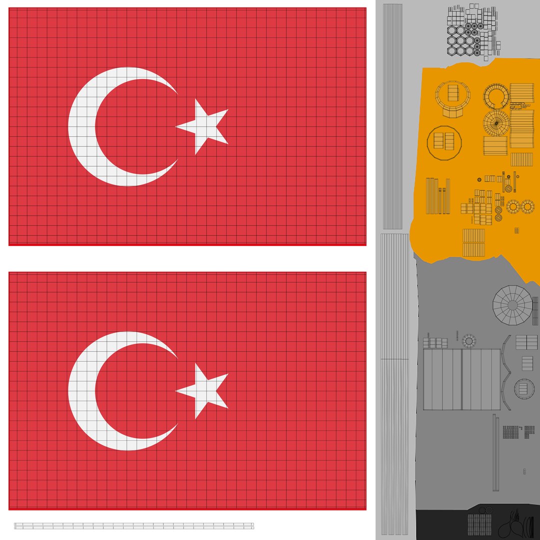 Turkish Flags Model - TurboSquid 2234006
