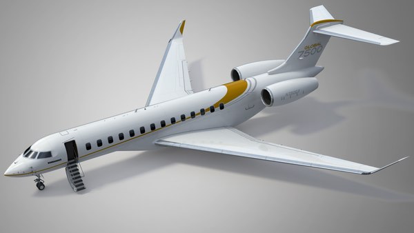 modelo 3d Bombardier Global 7500 Rigged Largest Business Jet ...