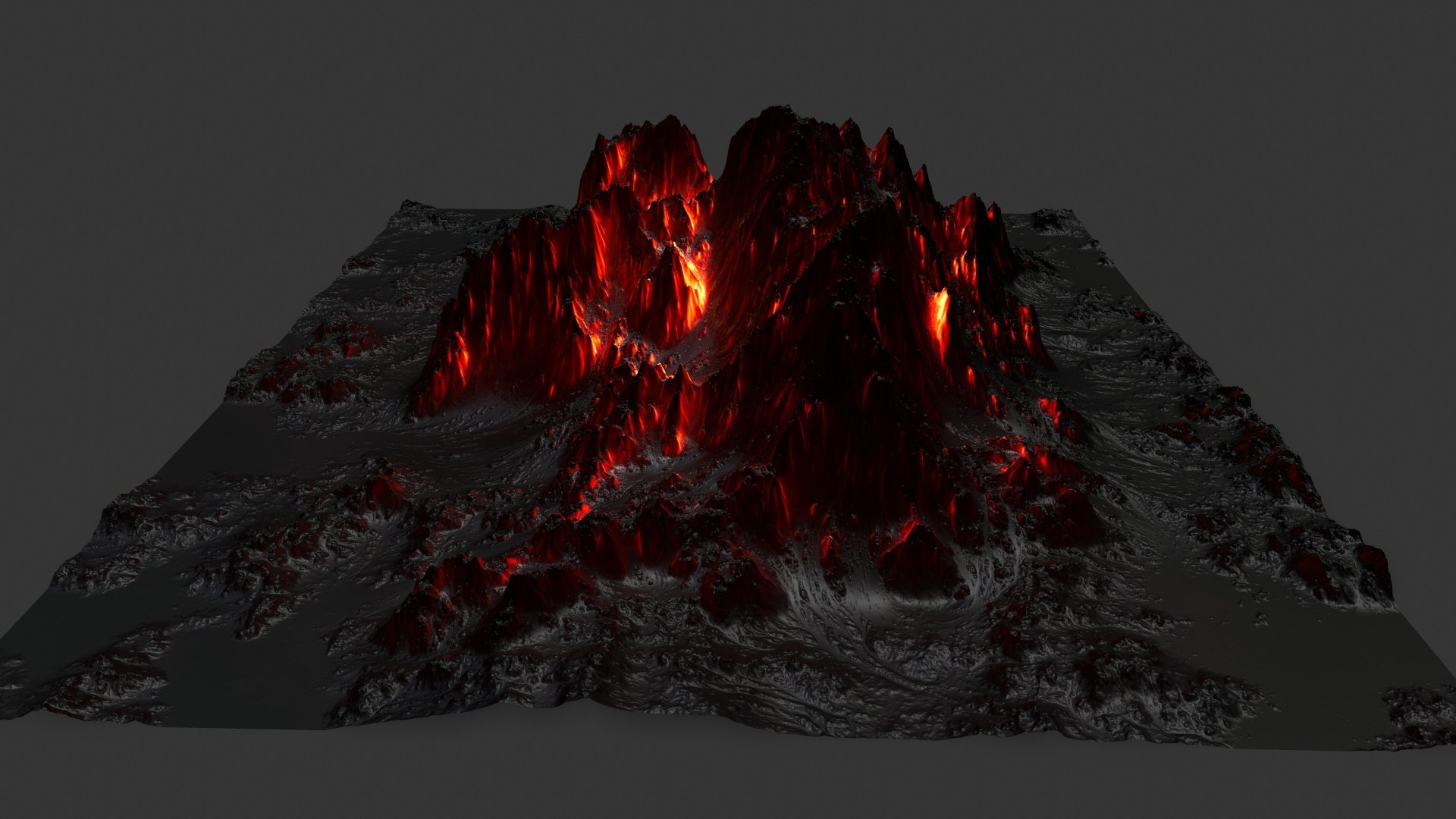 3D Volcano Model - TurboSquid 1368463