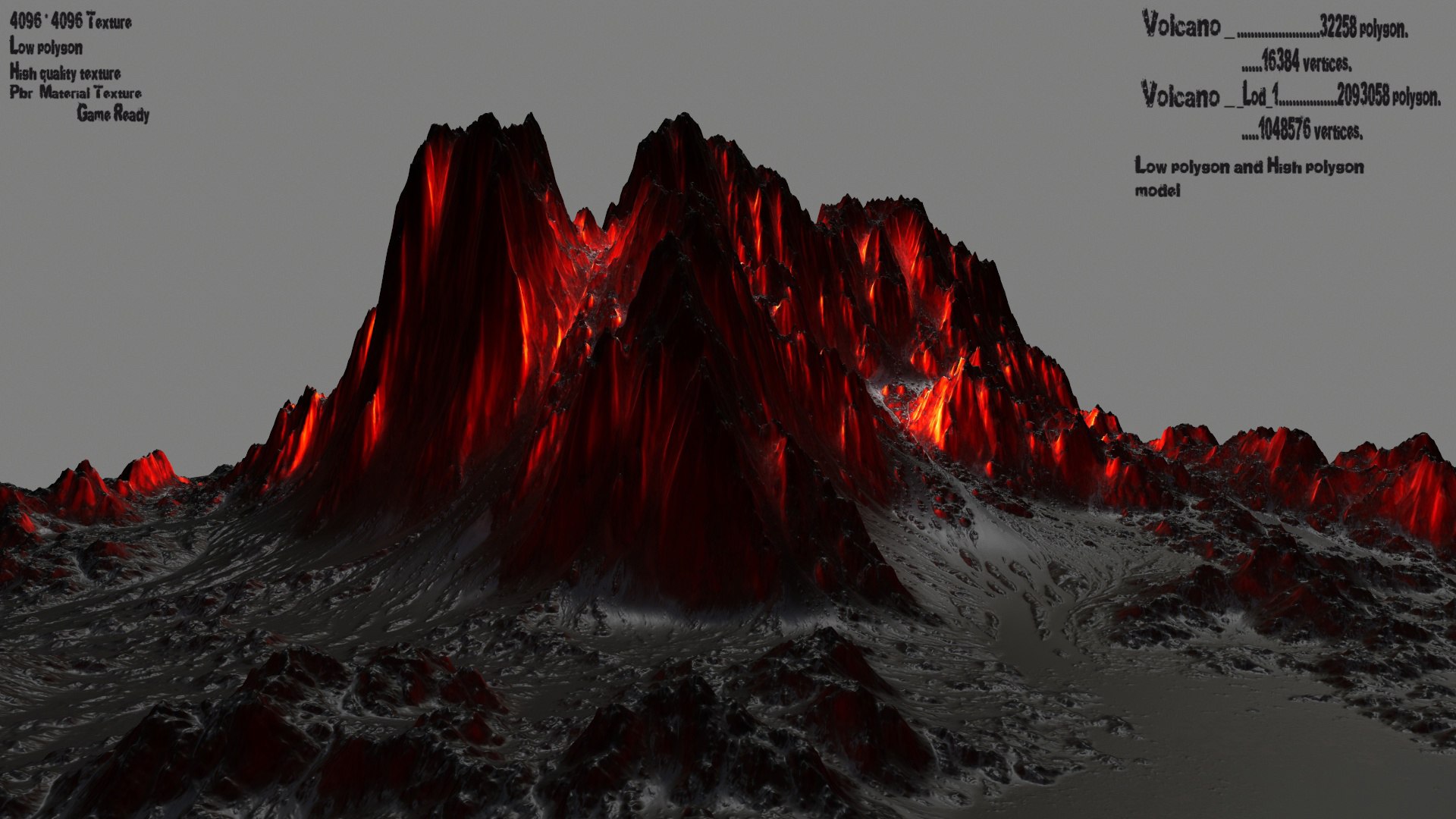 3D Volcano Model - TurboSquid 1368463