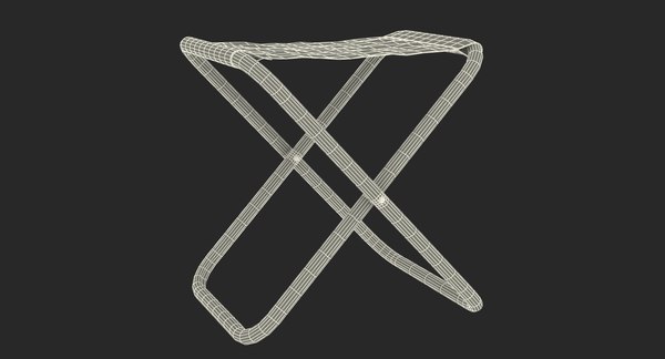 small fishing folding chair 3d 3ds