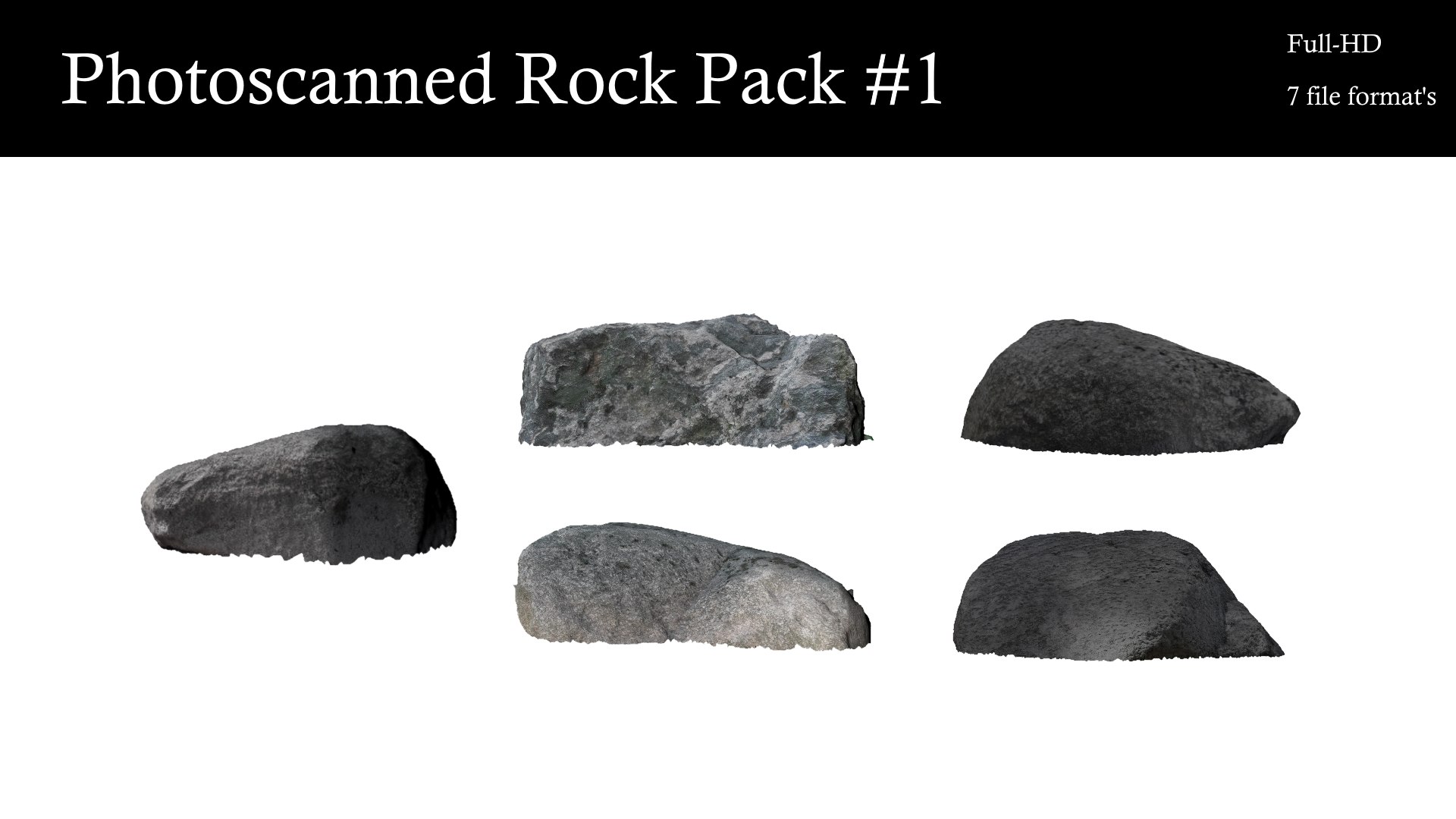 5 Rock Pack 3D - TurboSquid 1325028