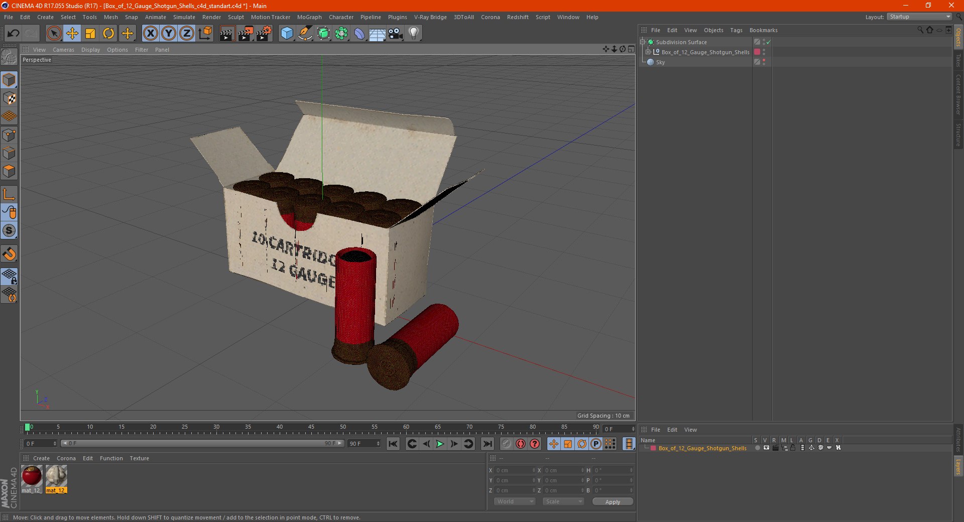 3D Box 12 Gauge Shotgun Shells Model - TurboSquid 1603937