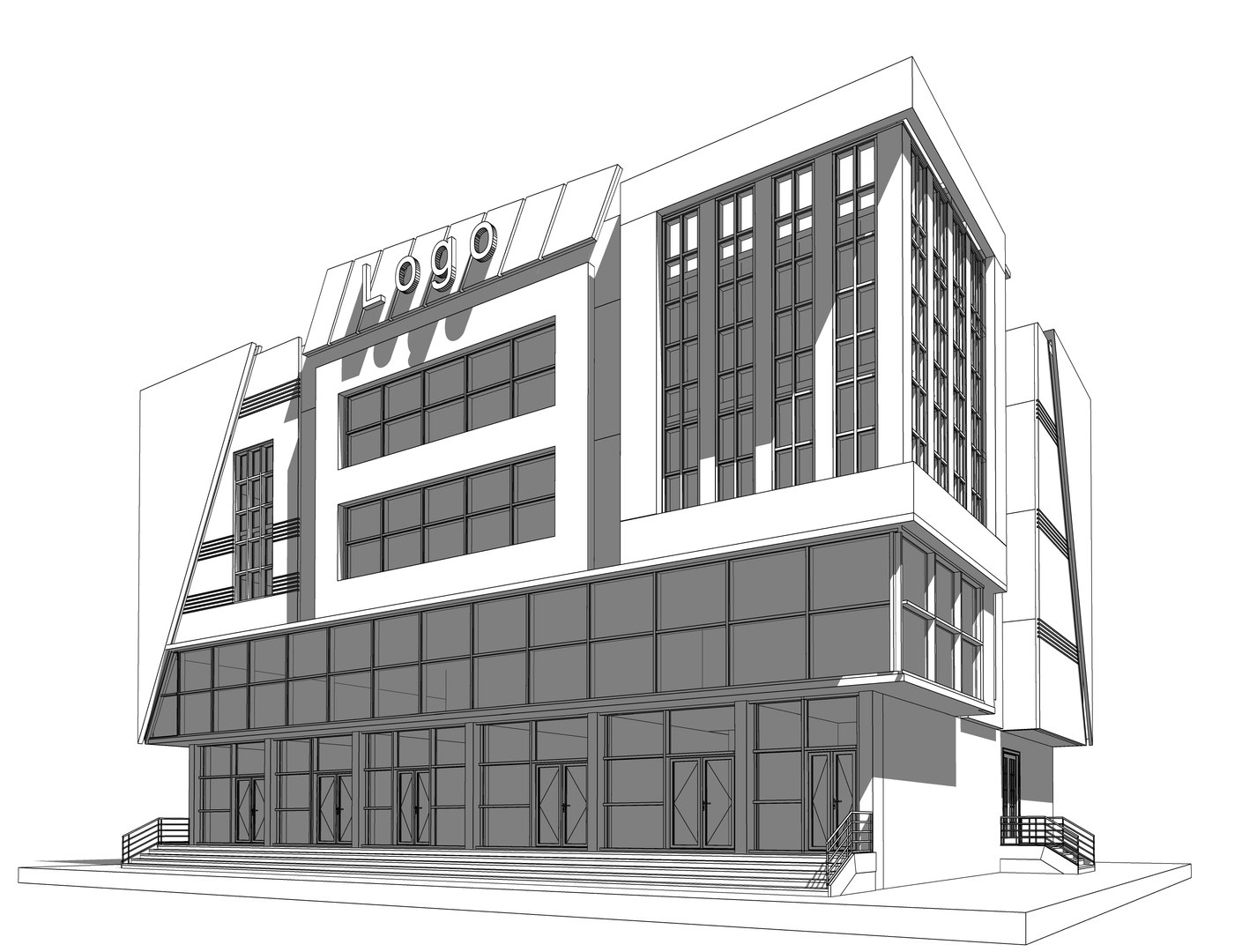 Hotel building 3D - TurboSquid 1681188