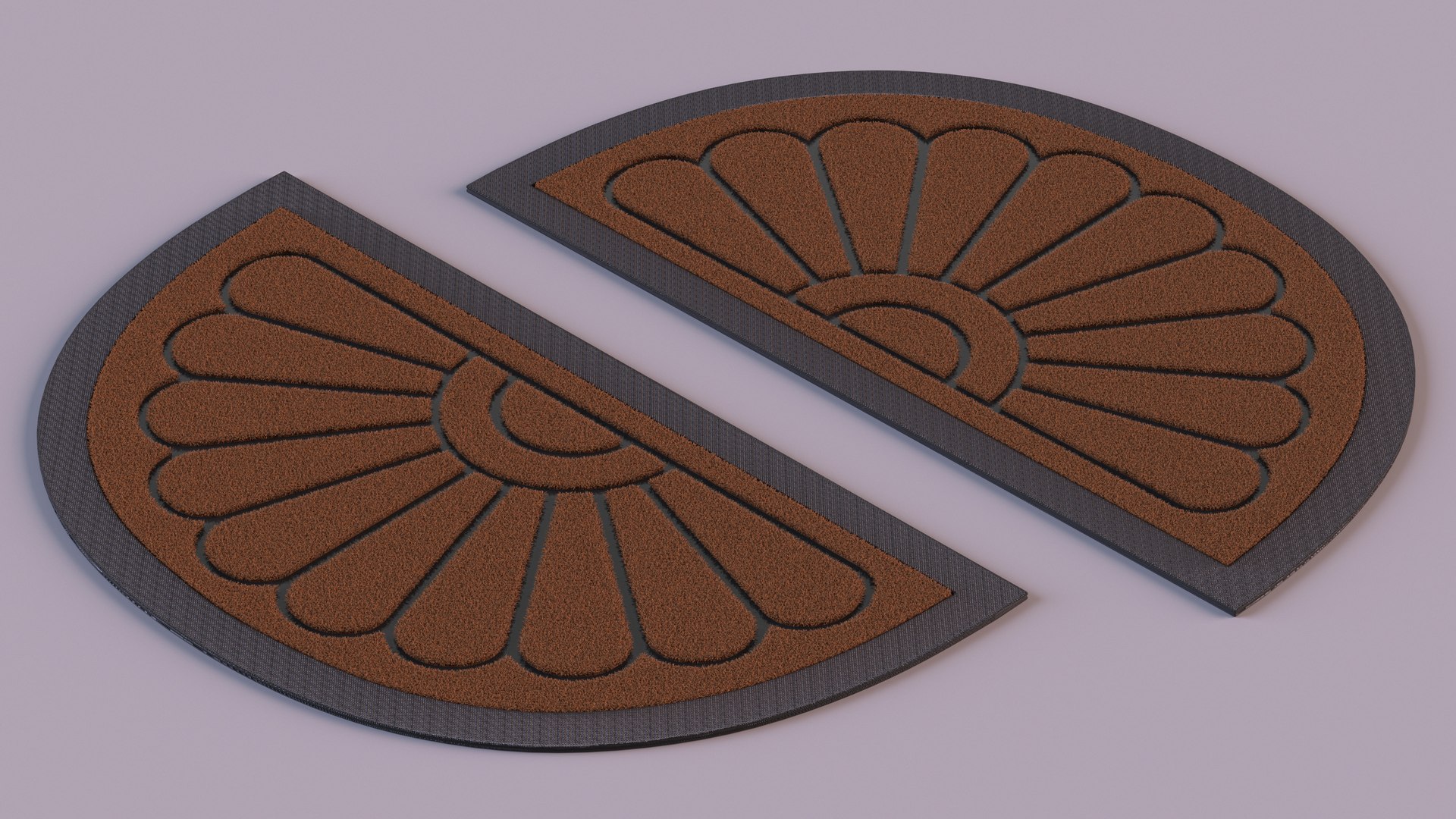 3D Brown Arched Door Mat Fur - TurboSquid 2135045