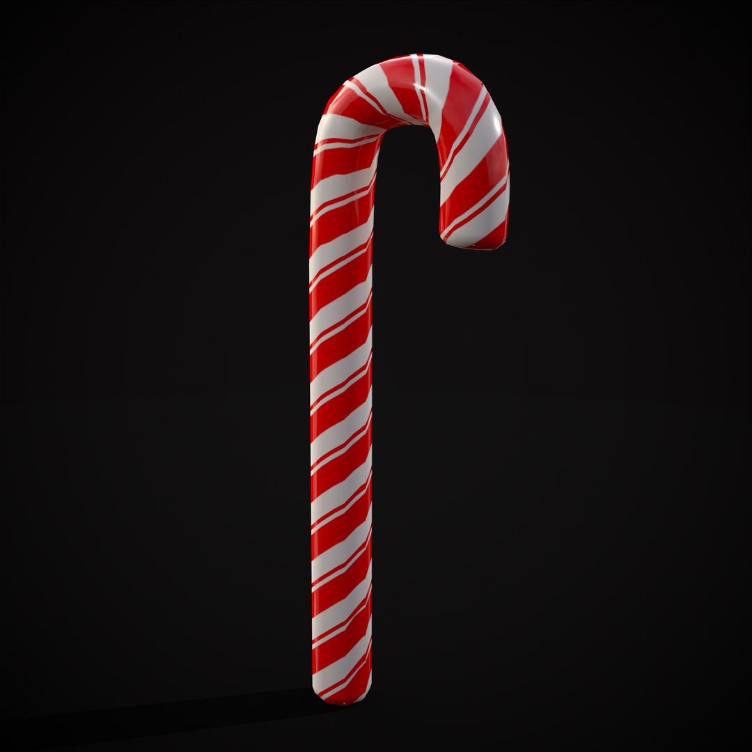 3D Candy Cane - TurboSquid 1984835
