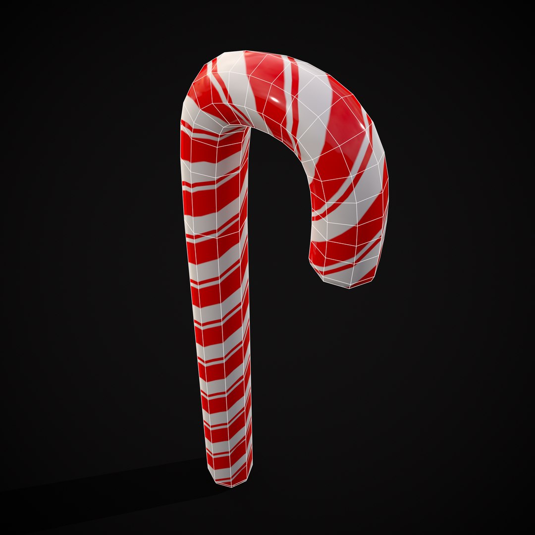 3D Candy Cane - TurboSquid 1984835