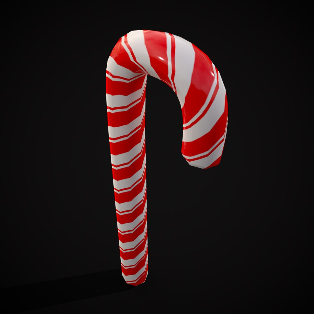 3D Candy Cane - TurboSquid 1984835
