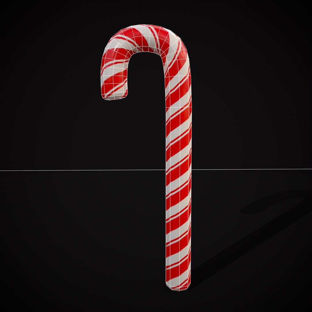 3D Candy Cane - TurboSquid 1984835