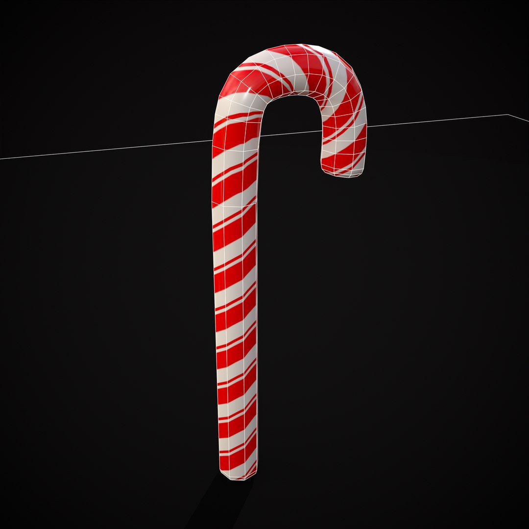 3D Candy Cane - TurboSquid 1984835