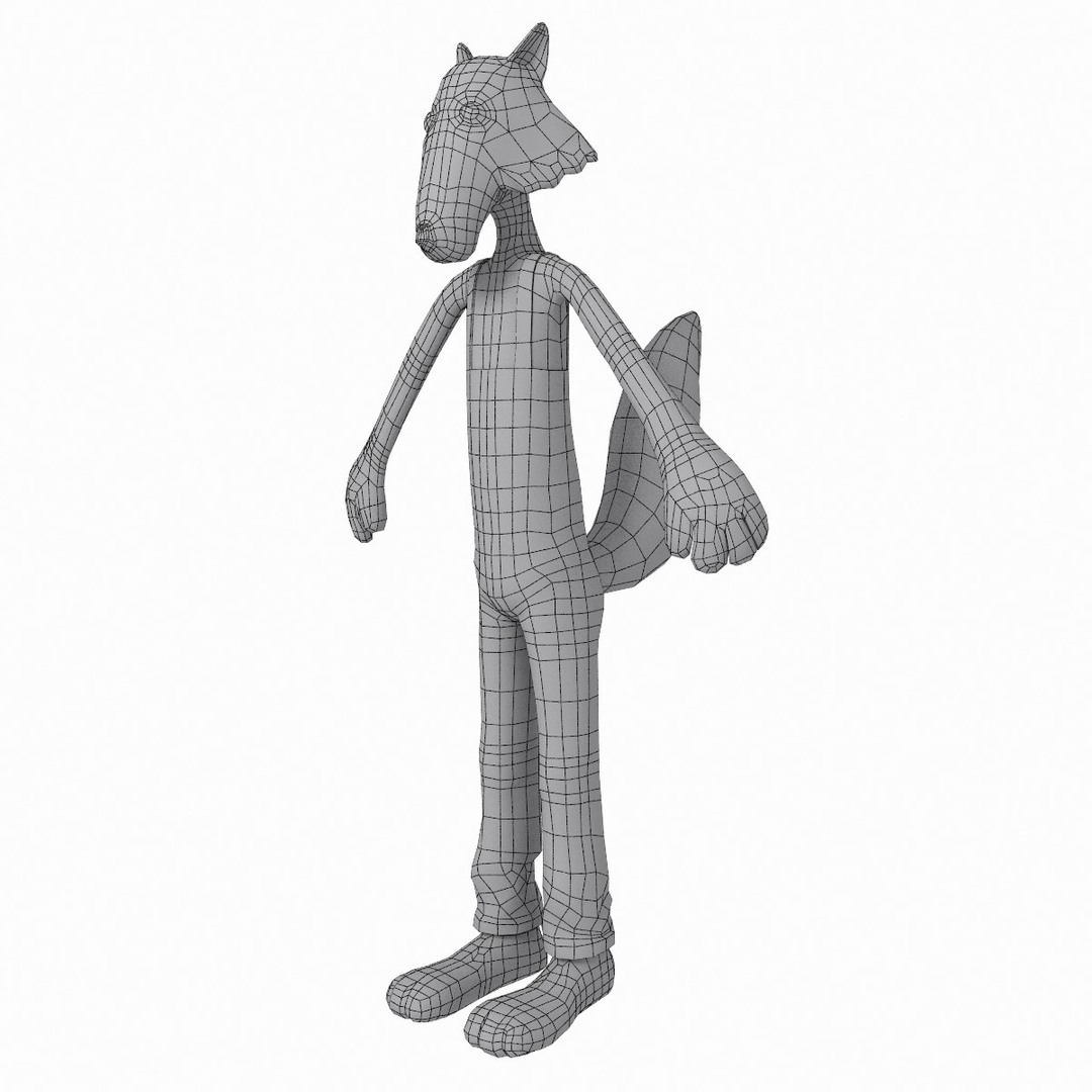 3d Cartoon Wolf