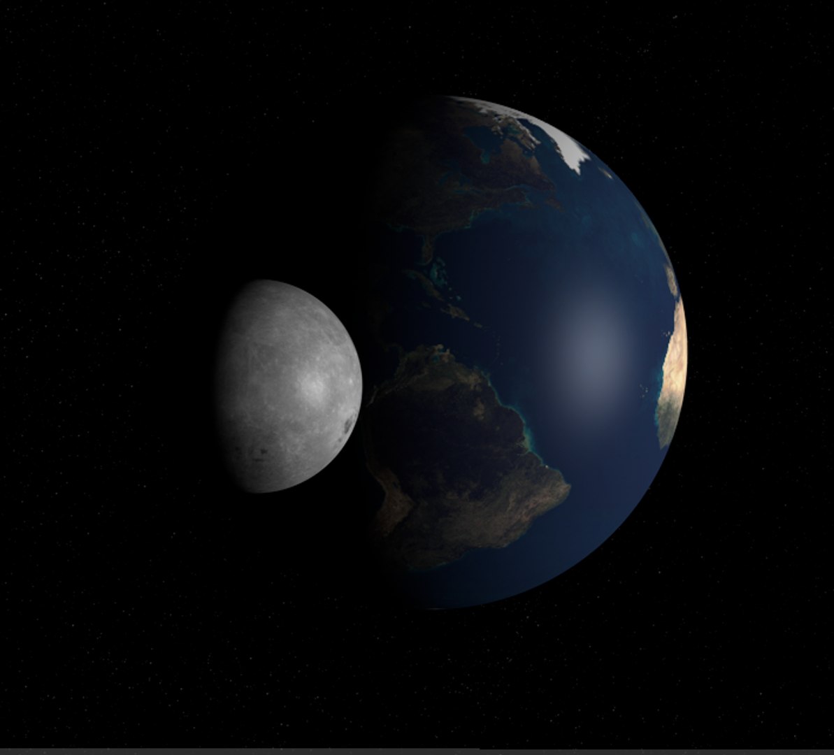 Earth And Moon Animation