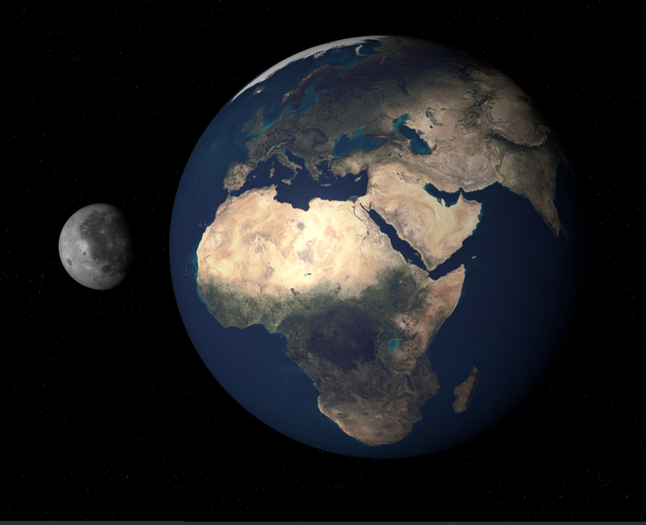 Cinema4d Animation Earth Moon