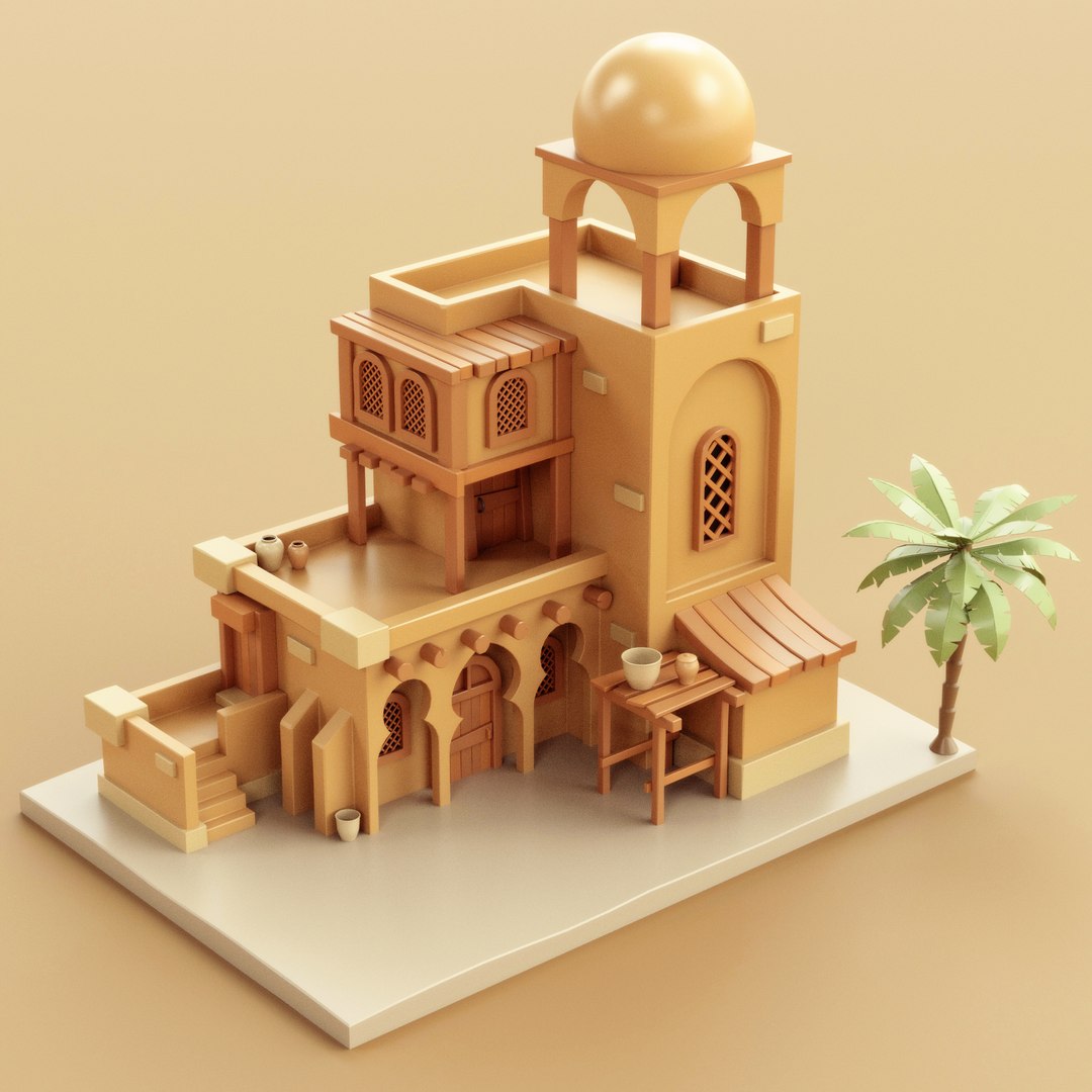 Arab Guest House 01 3D Model - TurboSquid 1837748