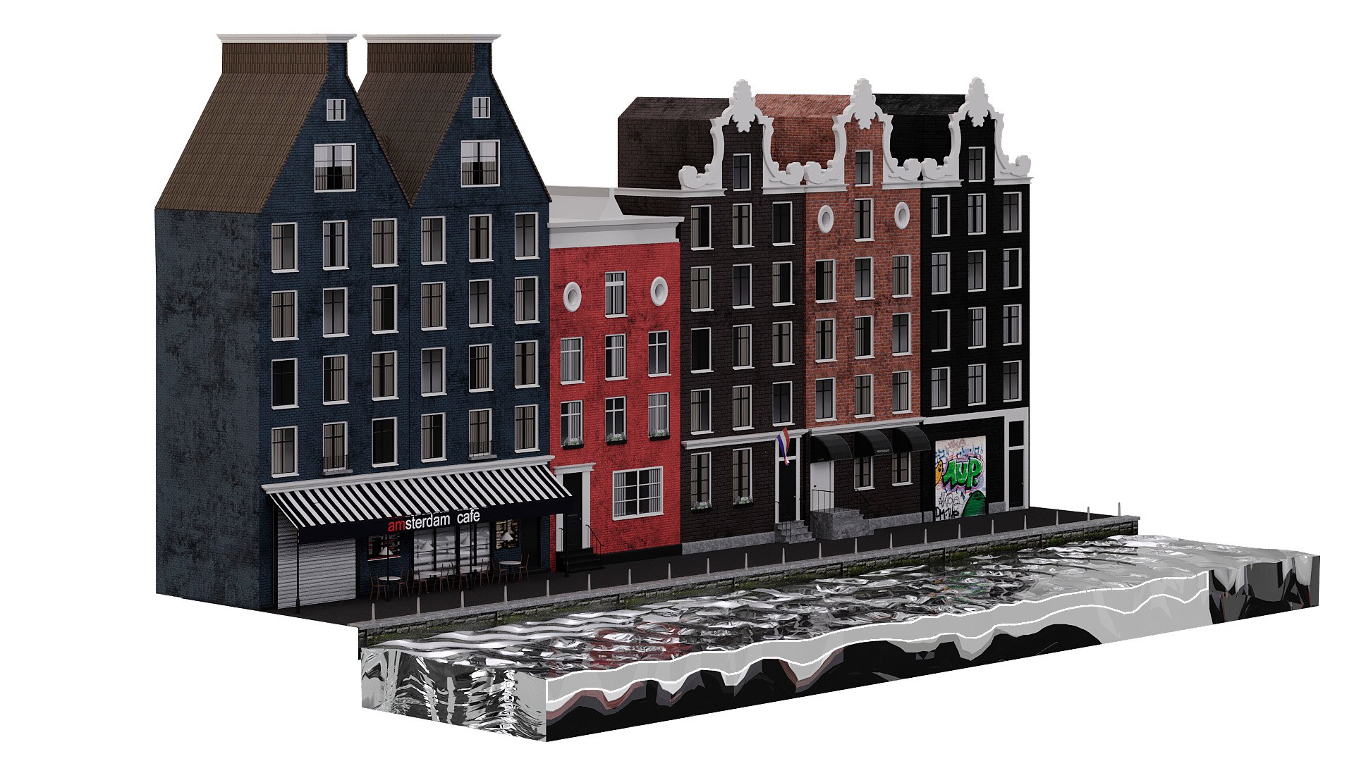 Facade Amsterdam 3D Model - TurboSquid 2329264