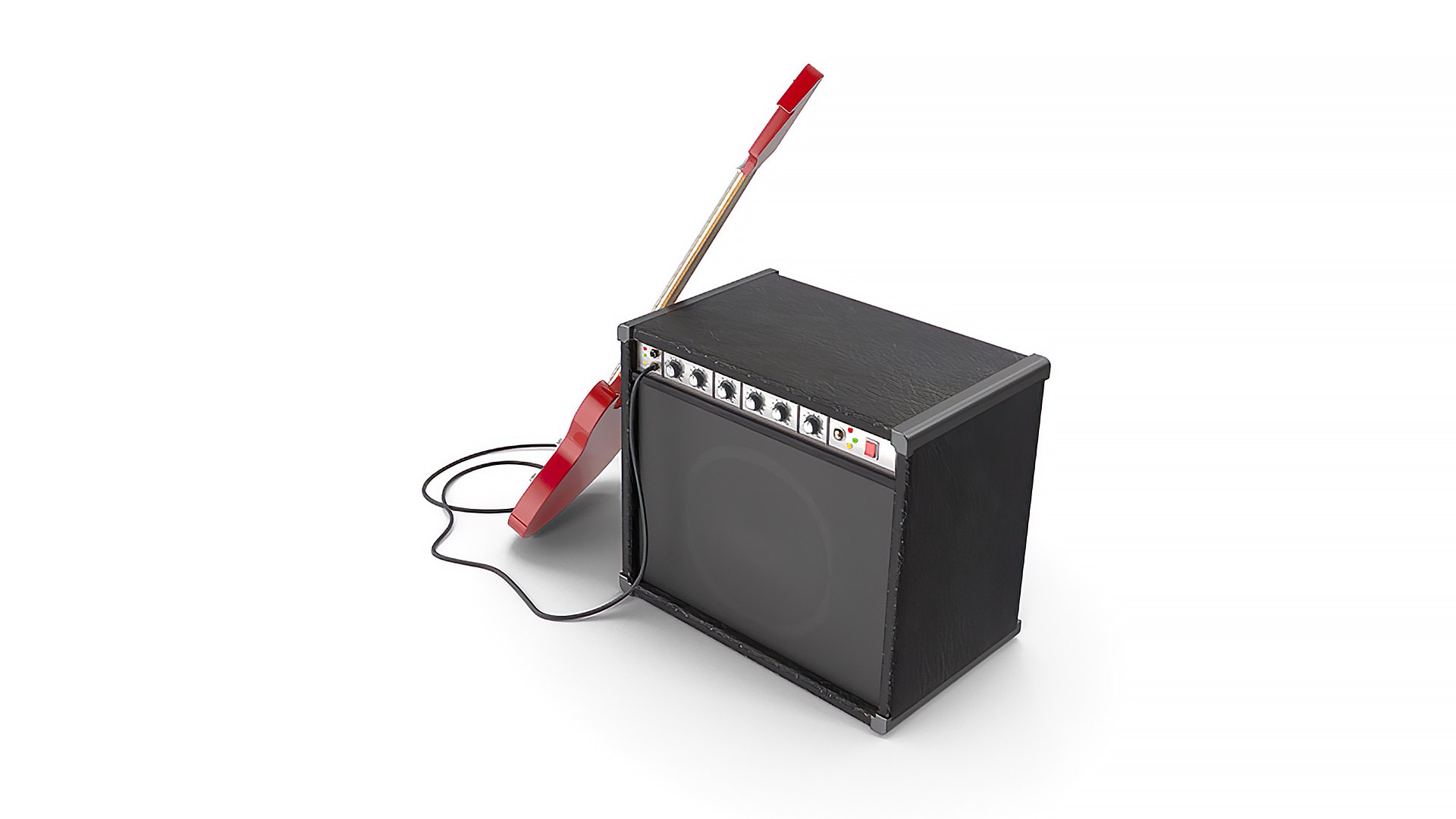 3D Amplifier And Electric Guitar - TurboSquid 2050639