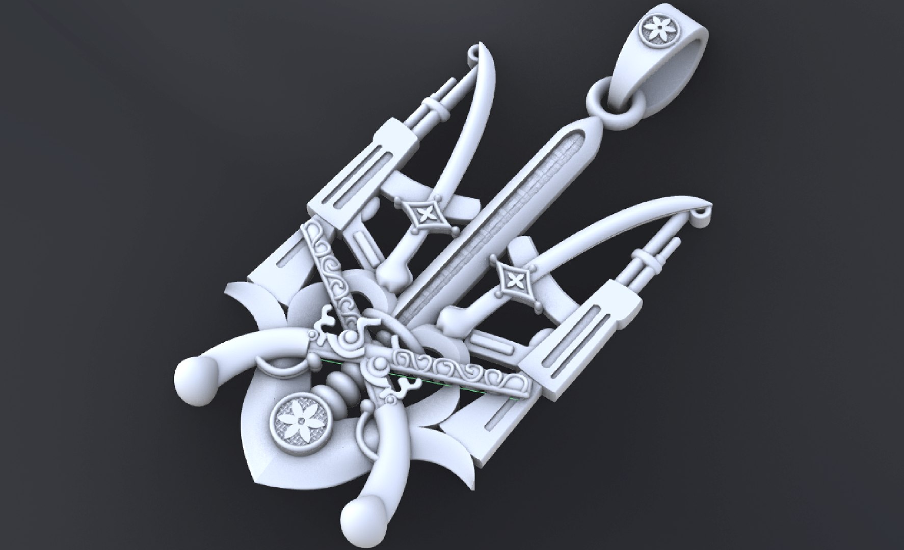 Pendant With Trident Symbol Of Ukraine Cnc Model Or 3D Print Model 3D ...