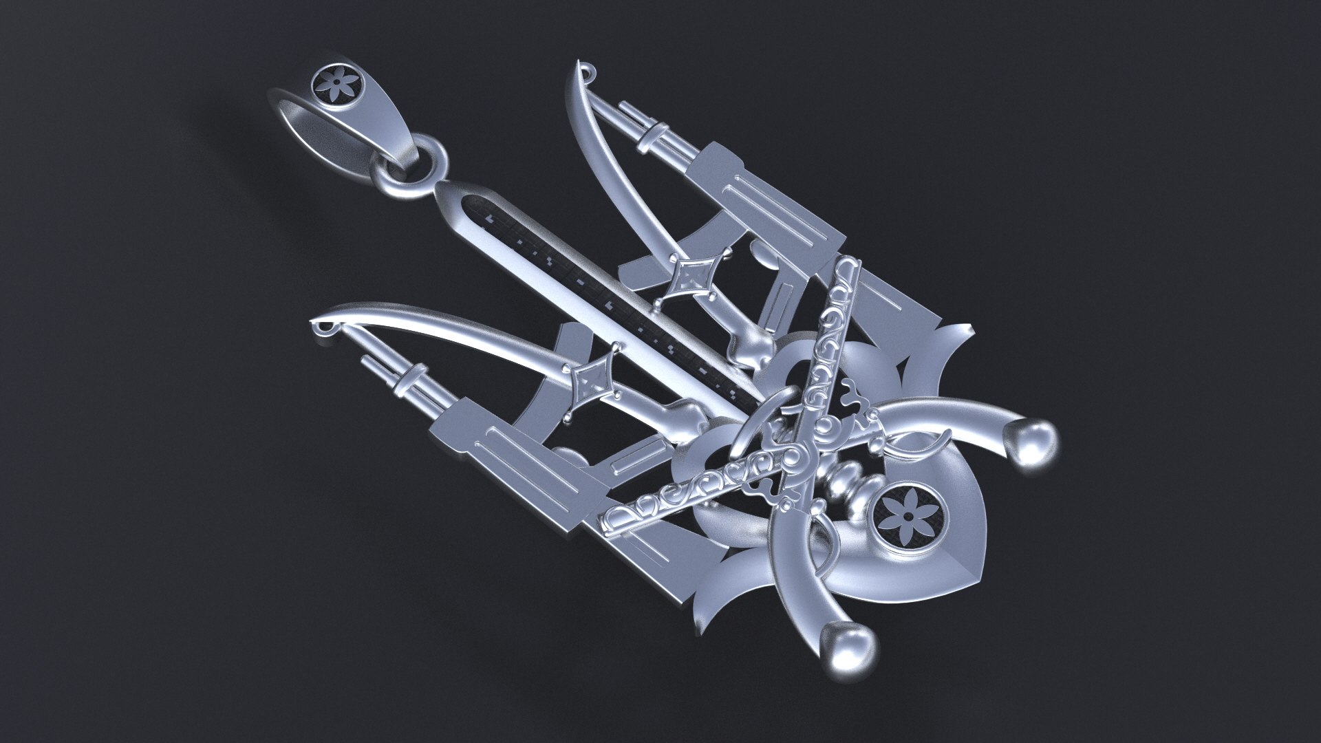 Pendant With Trident Symbol Of Ukraine Cnc Model Or 3D Print Model 3D ...