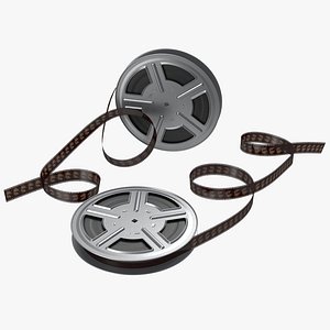 3d model video film reel set