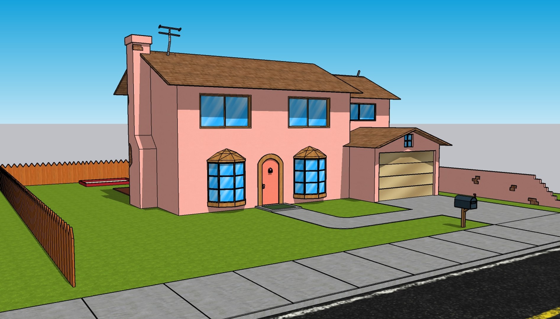 Simpsons House 3D Model - TurboSquid 1721445