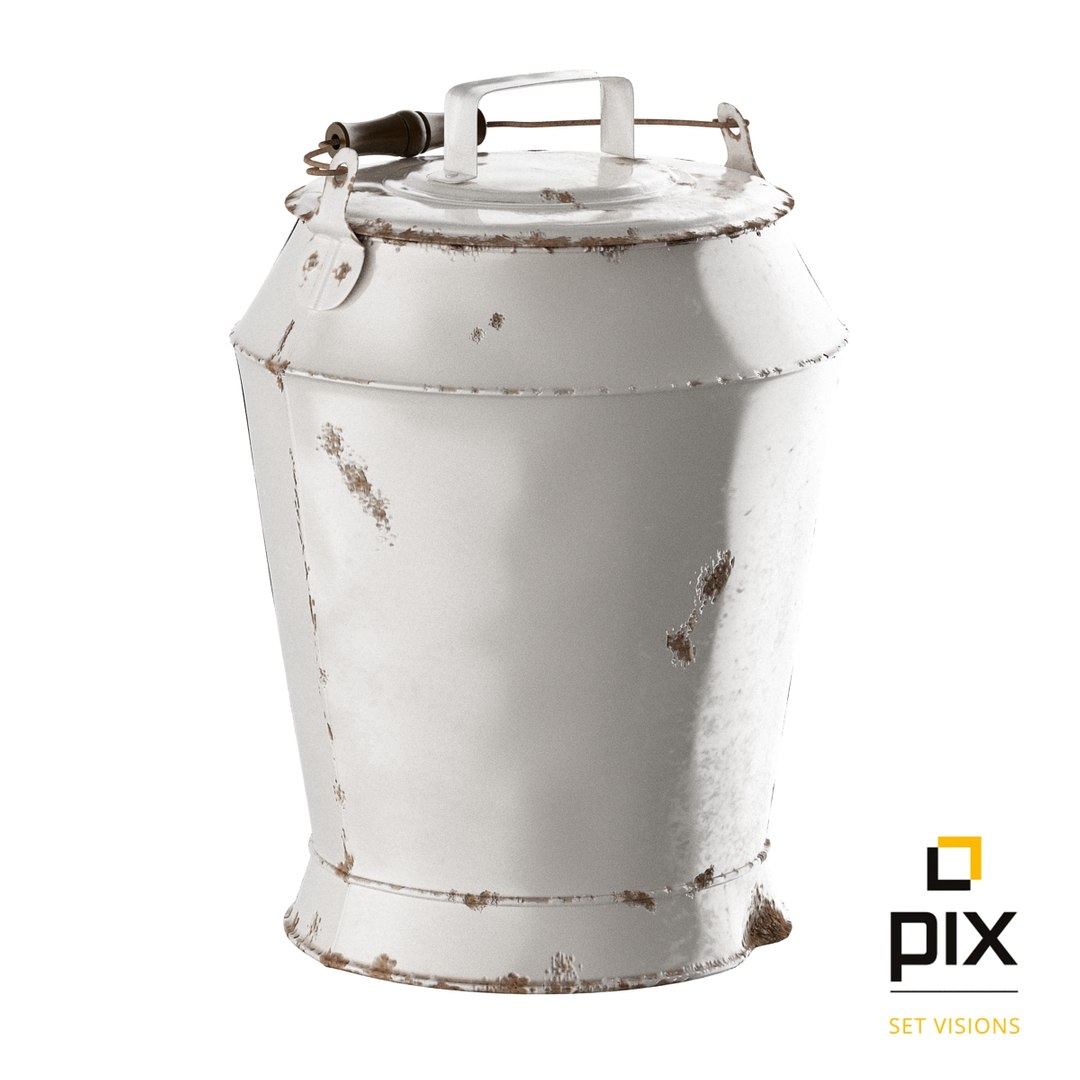 max realistic rustic milk churn