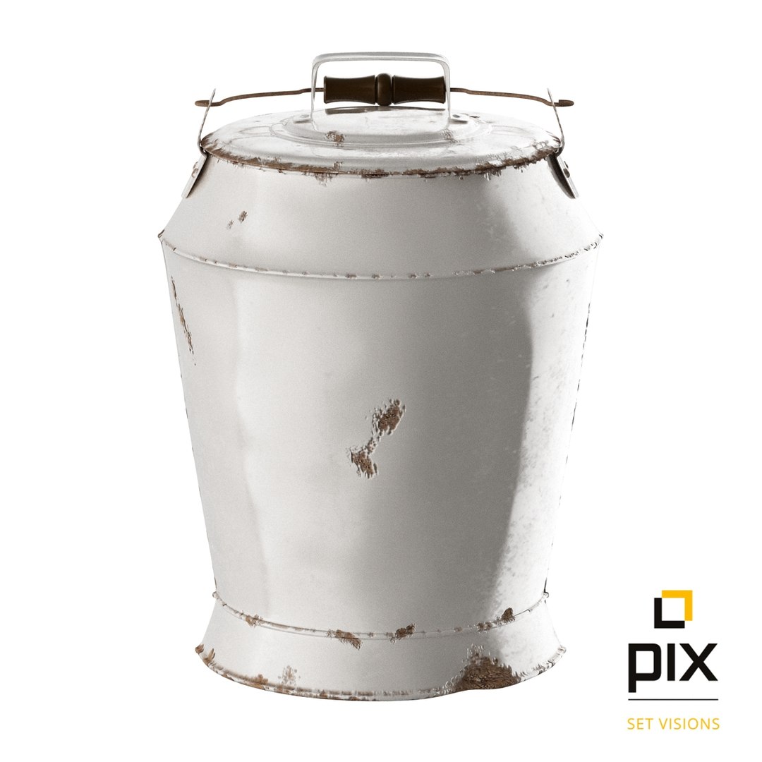 max realistic rustic milk churn