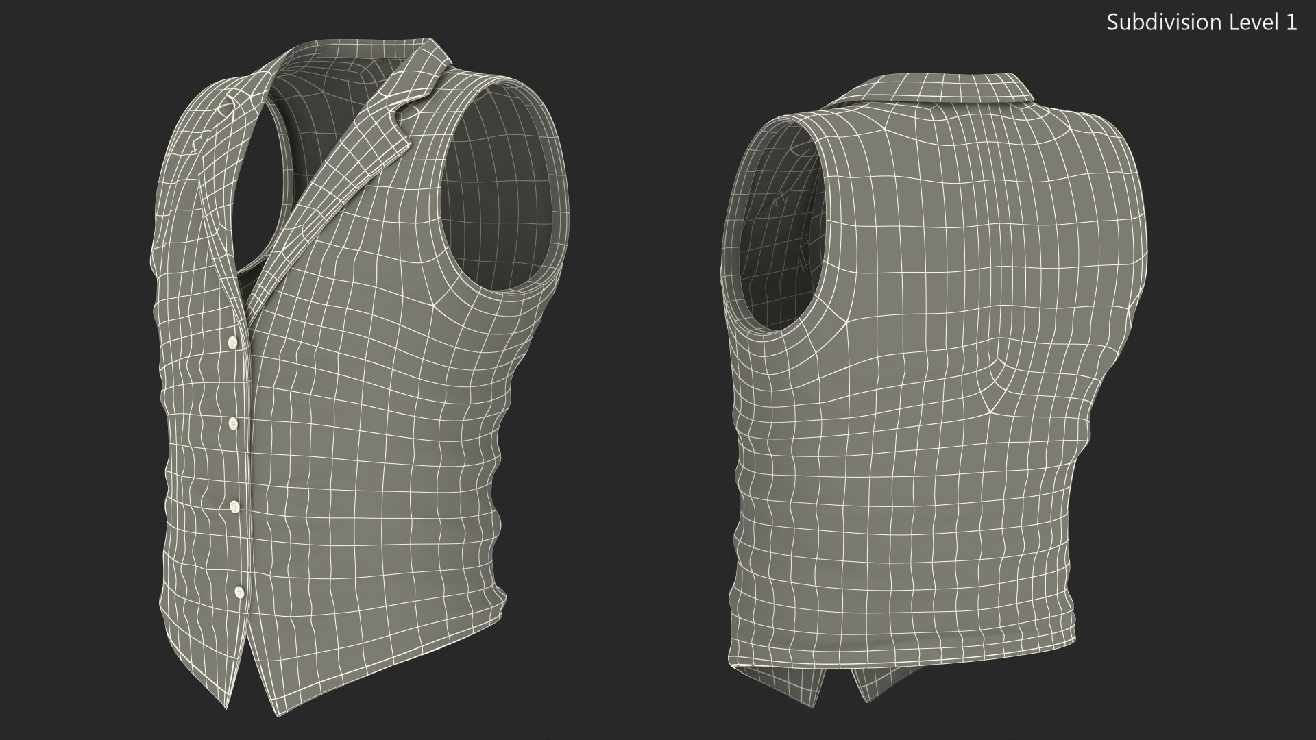 Men vest 3D model - TurboSquid 1631534