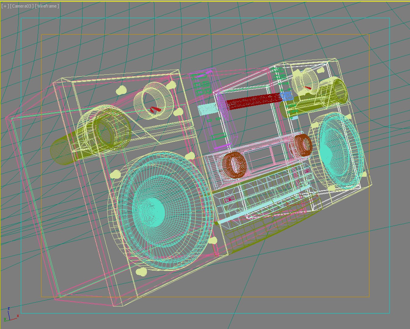 pioneer casette cd player 3d model