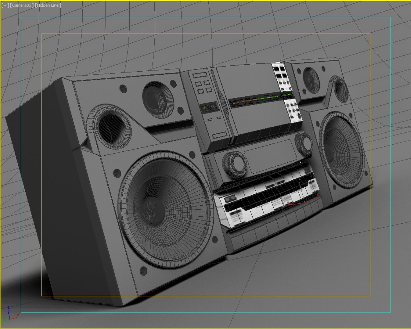 pioneer casette cd player 3d model