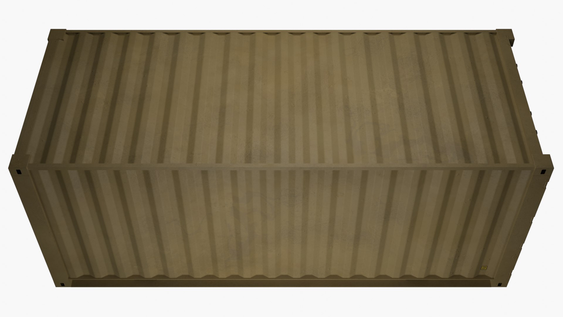 Container Yellow New Soft-Damaged Rusty Clean-Logo 3D model ...