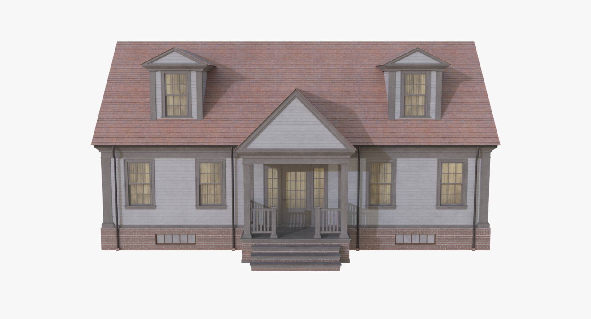 Colonial House 3D - TurboSquid 1191849