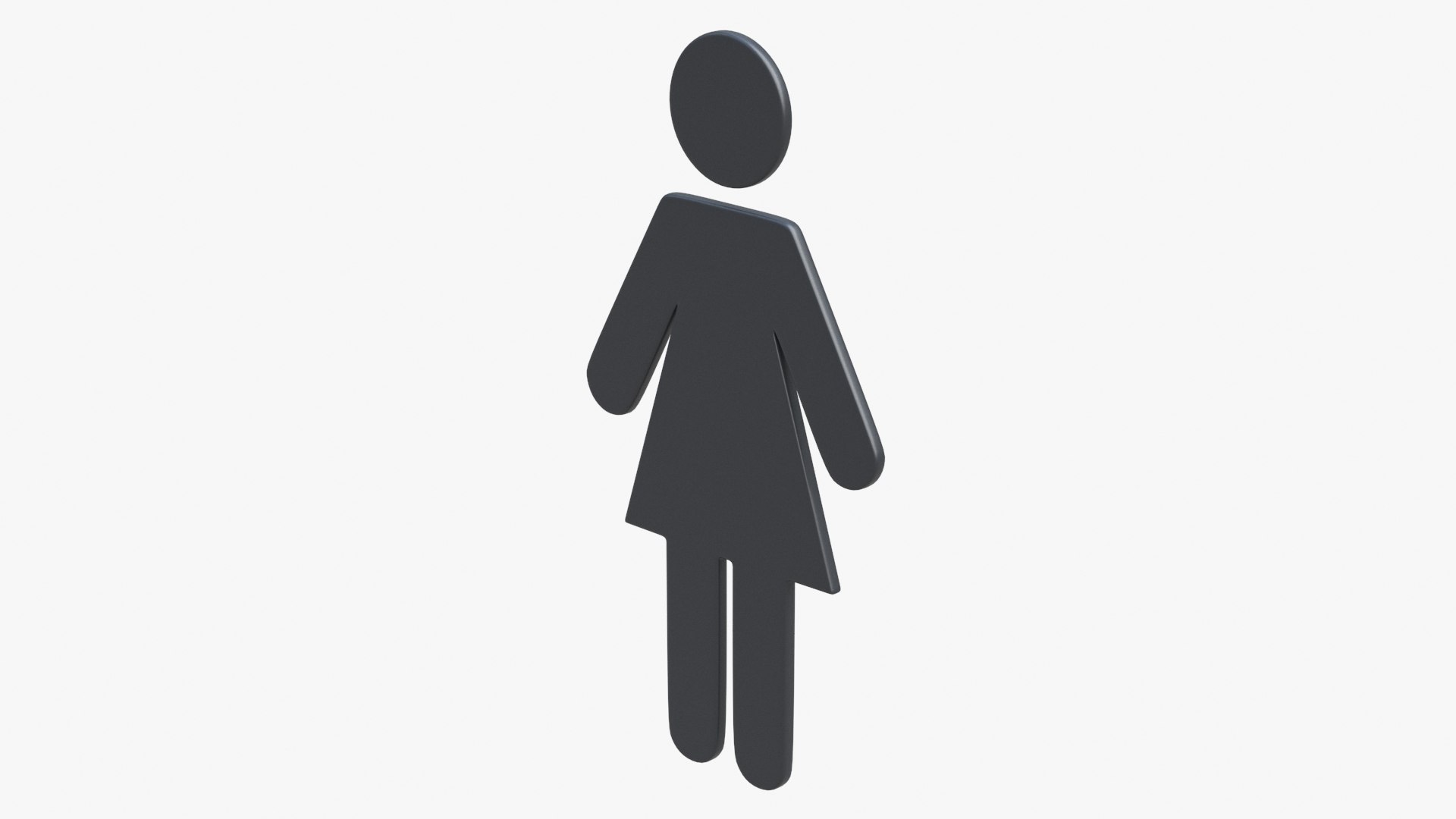3D Model WC Women Symbol - TurboSquid 2302349