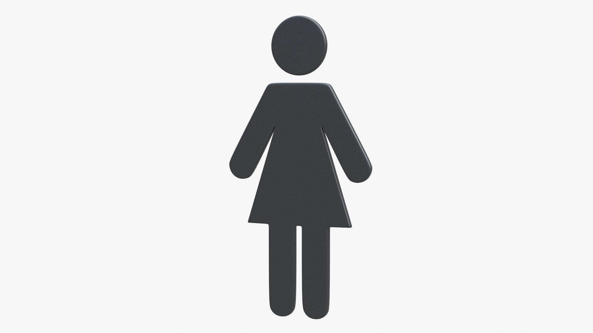 3D Model WC Women Symbol - TurboSquid 2302349