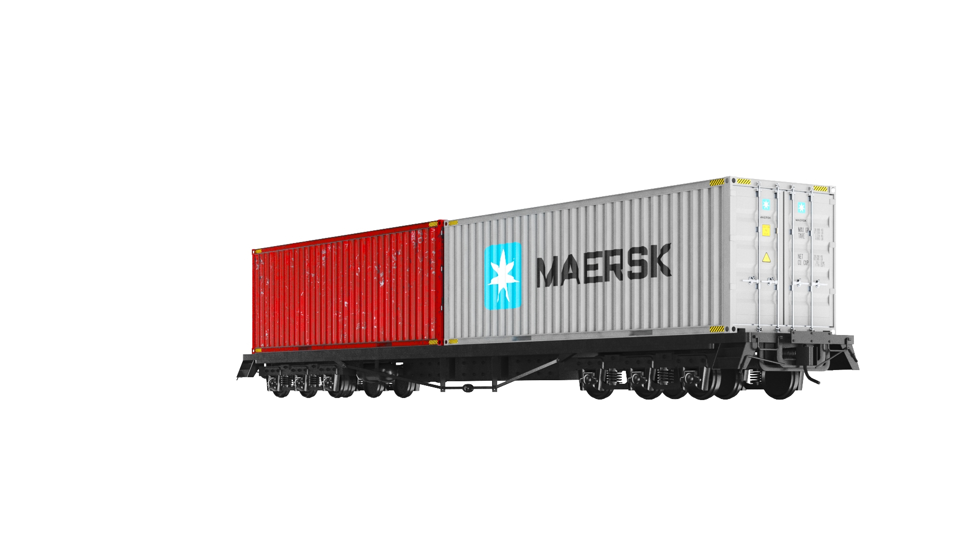 Detailed Cargo Train 3D Model - TurboSquid 2416427