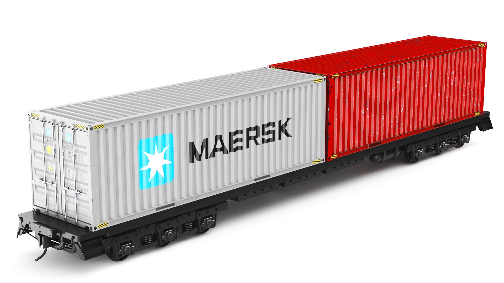Detailed Cargo Train 3D Model - TurboSquid 2416427
