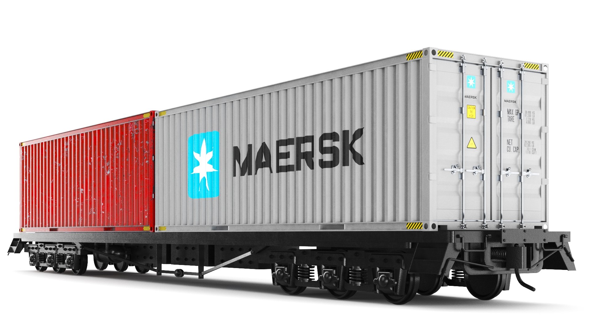 Detailed Cargo Train 3D Model - TurboSquid 2416427