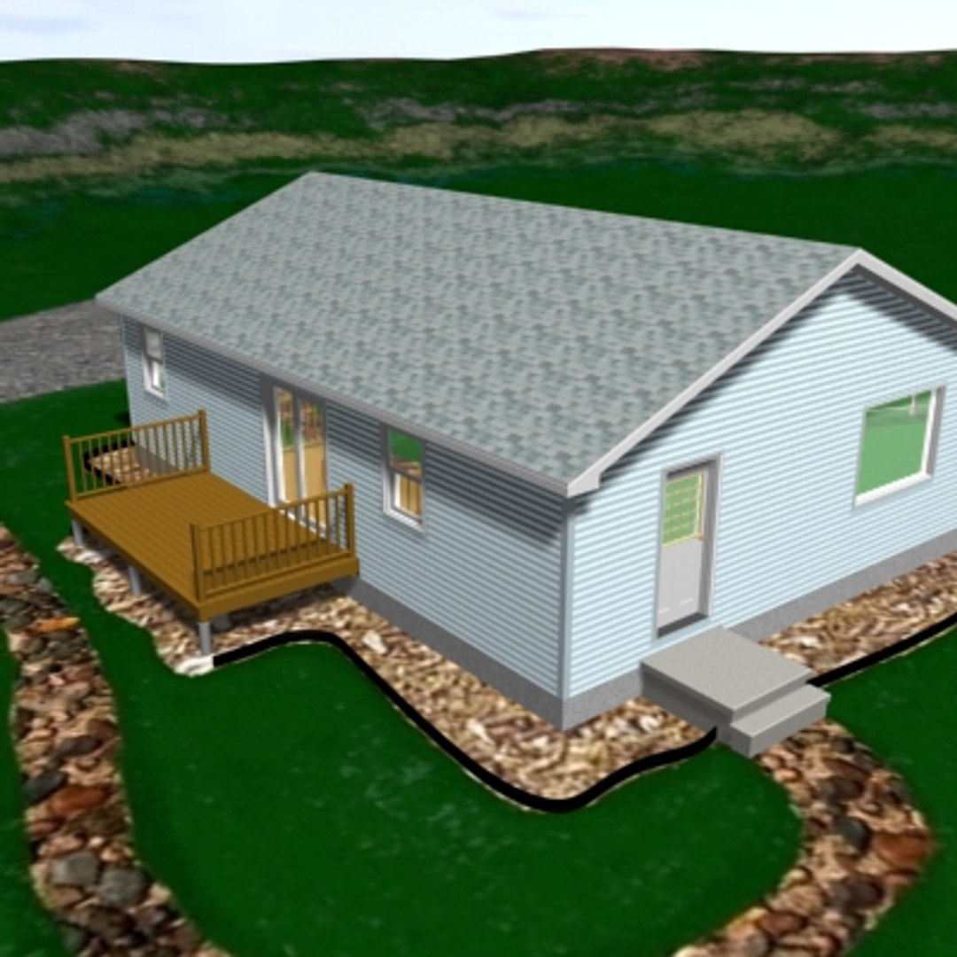 Single House House01 3d 3ds