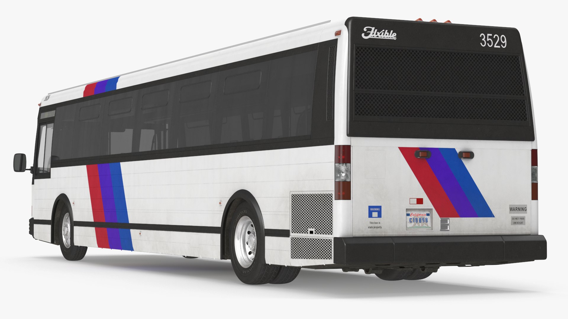 3d model flxible metro d bus