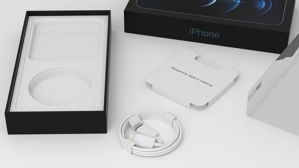 modelo 3d Caja iPhone 12 Pro Max Azul Pacífico - TurboSquid 1703412