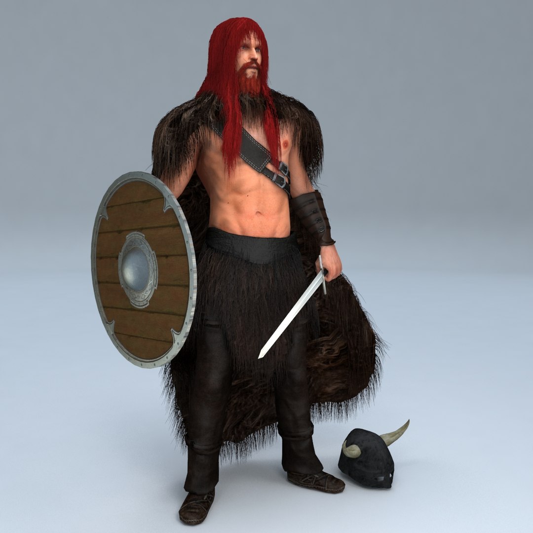 Viking Erik Red Rigged Man Model - TurboSquid 1500660