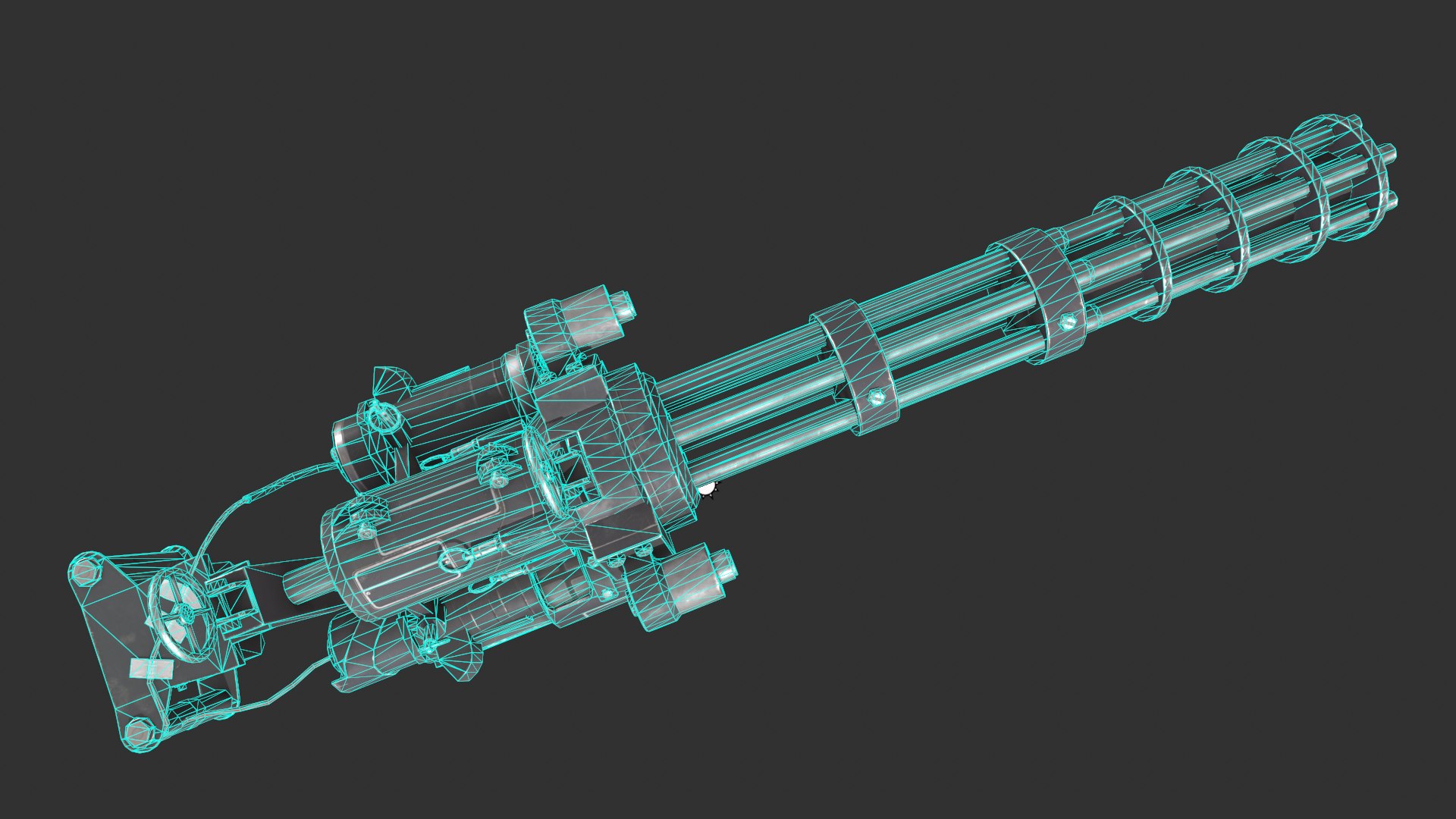 3d Model Gatling Gun Turbosquid 1969299
