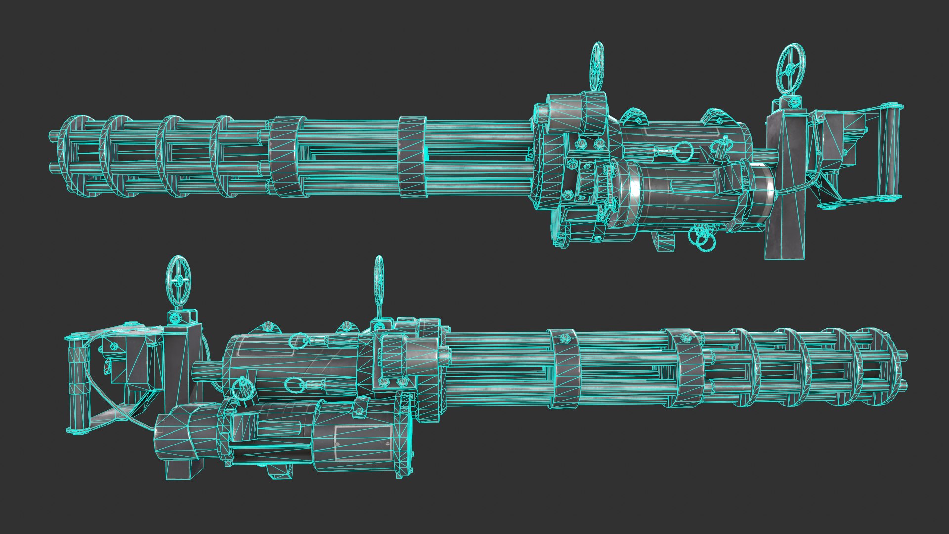 3D Model Gatling Gun - TurboSquid 1969299