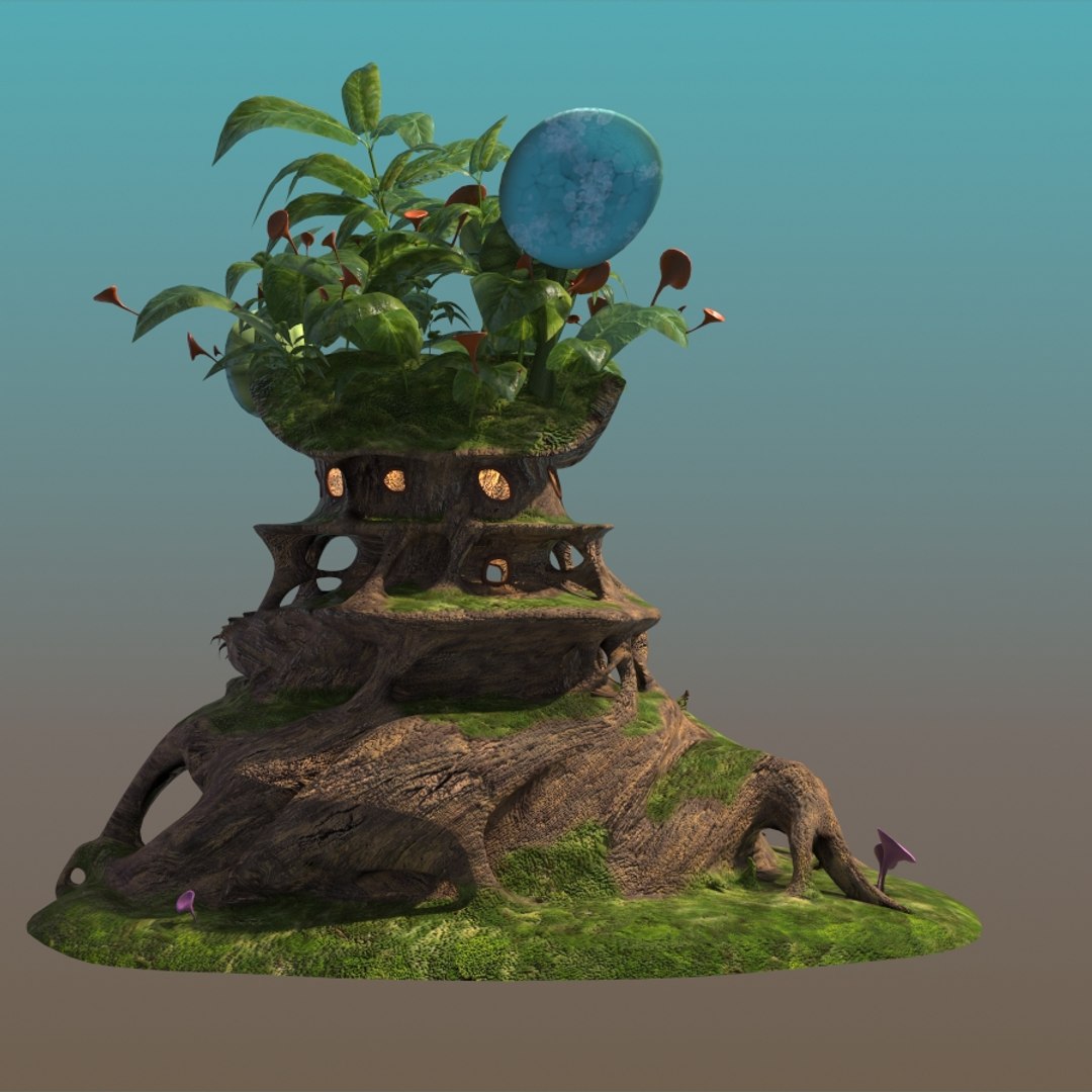 3D Fairy Tree House Model - TurboSquid 1160532