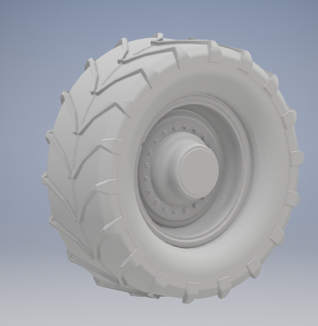 3D Heavy-Duty Tractor Tire Model - TurboSquid 2244265