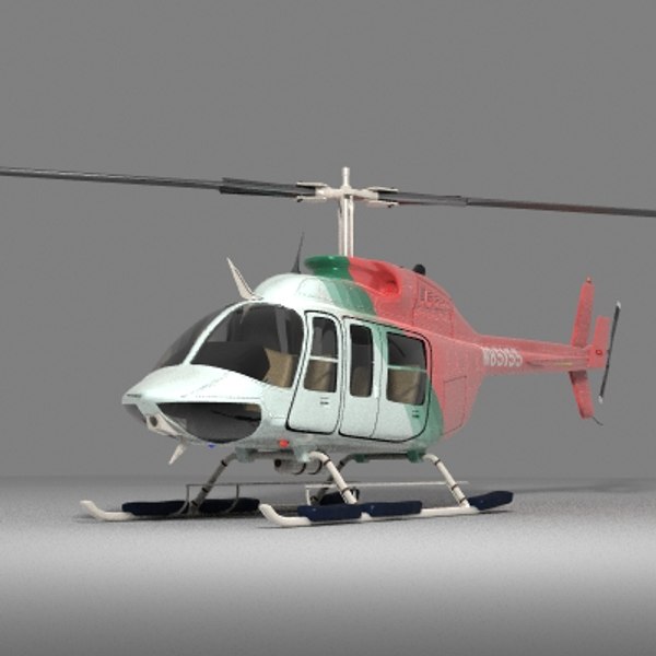 jet ranger helicopter 3d lwo